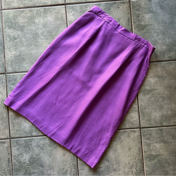 betterbottom | Skirts | Vtg 8s 90s Dark Royal Purple Pencil Skirt Size ...
